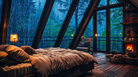 Soft Sound Rain In Cozy Room For Sleeping Relax Rain Intense