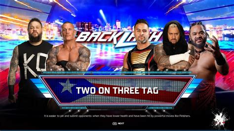 WWE 2k24 Kevin Owens Randy Orton Vs Solo Sikoa Tama Tonga Jacob