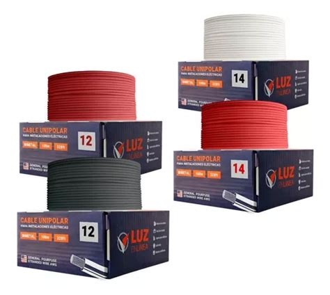 Combo 2 Cajas Cable Calibre 14 Y 2 Cajas Calibre 12 Casa Envío gratis