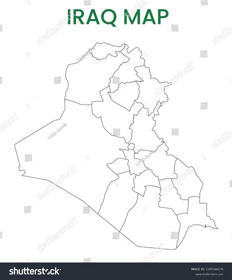 High Detailed Map Of Iraq Outline Map Of Iraq Royalty Free Stock