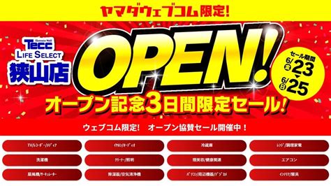 ヤマダデンキECサイトで3日間限定セール開催中 狭山店オープン記念 マイナビニュース
