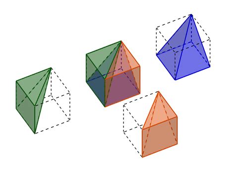 Split A Cube Into Identical Pyramids Geogebra