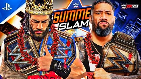 Roman Reigns Vs Jey Uso TRIBAL COMBAT Undisputed Summer Slam Detroit