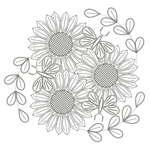 Lista 92 Imagen Dibujos De Girasoles Para Bordar A Mano El último