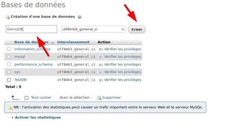 MariaDB créer une base de données malekal