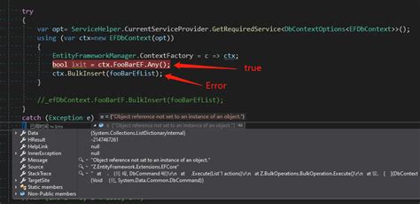 object reference not set to an instance of an object · issue 264 · zzzprojects entityframework