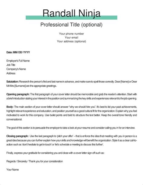 20 Plantillas de Carta de Presentación en Word Gratis