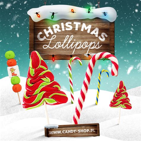 Lizak Laska Świąteczna 28g 20cm o smaku tutti frutti Candy Shop pl