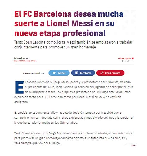El filoso comunicado del Barcelona tras la decisión de Messi de jugar