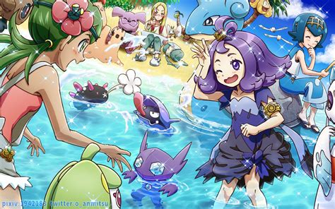 Lana Mallow Acerola Lapras Wingull And 12 More Pokemon And 1 More