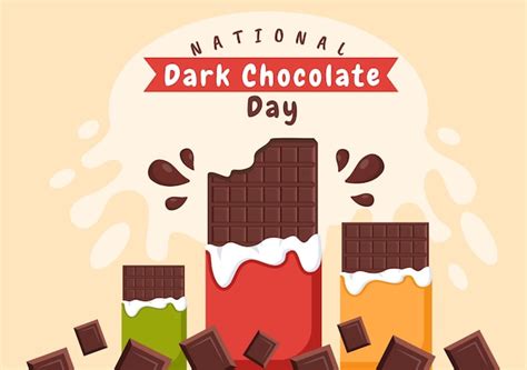 Premium Vector World Dark Chocolate Day On February 1st For The