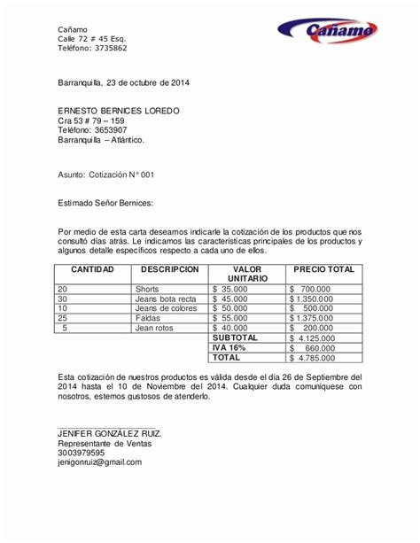 Carta De Cotizacion Formatos Y Ejemplos Word Para Imprimir Images