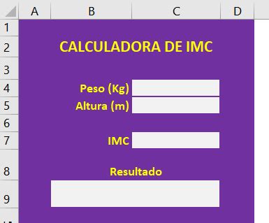Como Calcular Imc No Excel Calculadora Gr Tis Excel Easy