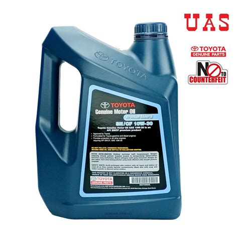 TOYOTA Genuine Premium Mineral SN CF 10W30 Engine Oil 4 Litre