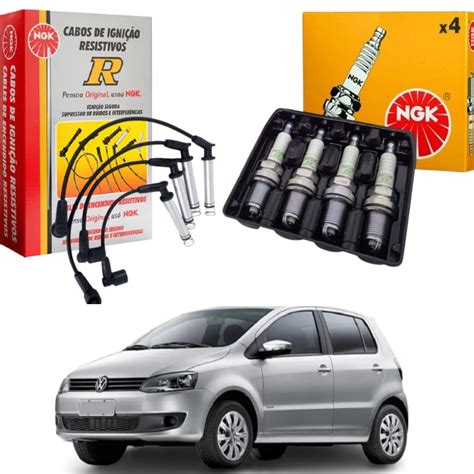 Kit Jogo Cabo E Vela De Ignição Fox Crossfox Gol G4 G5 Spacefox Polo