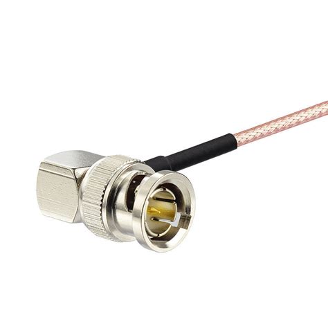 75ohm BNC Male To BNC Male Right Angle SDI Cable RG179 45cm For BMCC