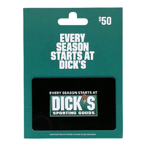Dicks Sporting Goods 50 T Card 1 Each