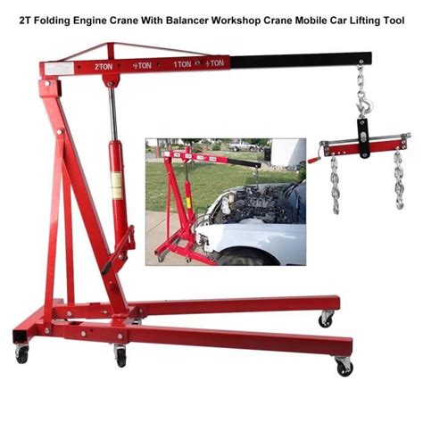 Grue d atelier Chèvre de levage 2T Mobile Pliable avec équilibreur