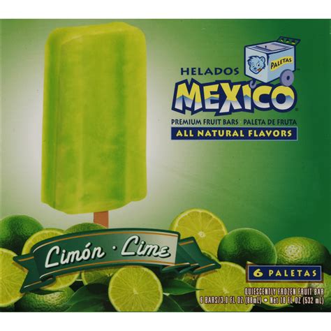 Helados Mexico Fruit Bar Limon Lime 6 Each Instacart