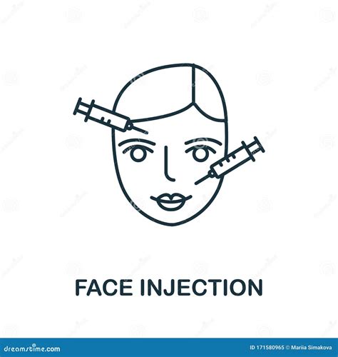 Face Injection Icon From Plastic Surgery Collection Simple Line