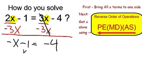 solve 2x 1 3x 4 youtube