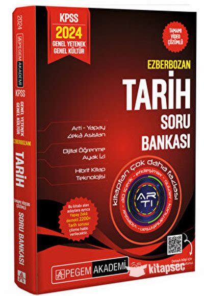 2024 KPSS Tarih Ezberbozan Soru Bankası Video Çözümlü Pegem Akademi