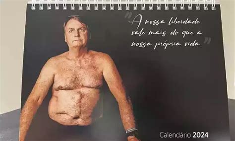 Eduardo Lan A Calend Rio De Bolsonaro Sem Camisa E P Ster Pra Tia Do