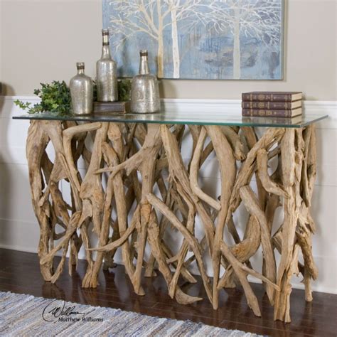 Teak Wood Console Table W X H X D Driftwood Furniture
