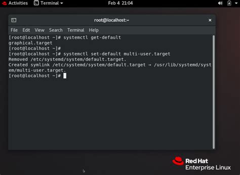 Changing The Default Target In Red Hat Enterprise Linux