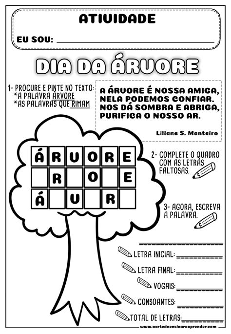 Atividade Dia Da Arvore Ensino Fundamental REVOEDUCA