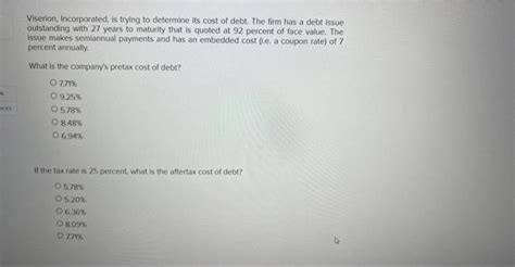 Solved Viserion Incorporated Is Trying To Determine Its Chegg