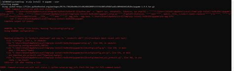 Getting This Error When Trying To Install Pygame On Windows 10 Rpython
