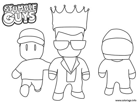 Coloriage Personnages De Stumble Guys Dessin Stumble Guys à imprimer