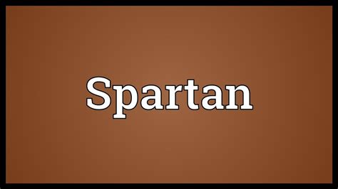 Spartan Meaning YouTube