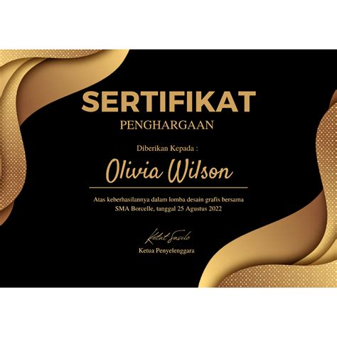 Jual Cetak Sertifikat A4 Tebal Murah Mewah Bahan PremiumCetak Piagam