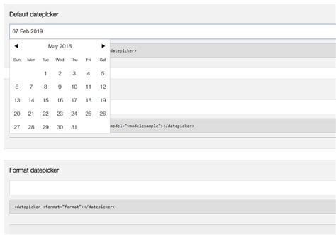 Vuejs Datepicker Vue Js Projects