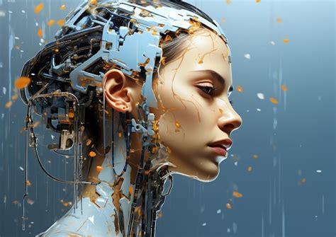 Premium AI Image Artificial Intelligence Character Humanoid Robot