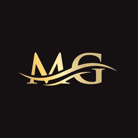 Premium Vector Water Wave Mg Logo Vector Swoosh Letter Mg Logo Design
