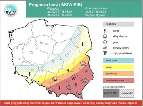 IMGW PIB METEO POLSKA On Twitter 06 45 IMGWlive Dzisiaj Burze Ale