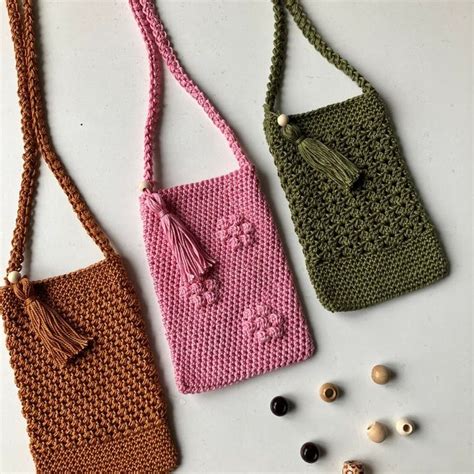 Haakpatroon Tas Gehaakt Telefoontasje Telefoon Tasje TRIO Patroon