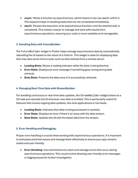 How To Handle Asynchronous Operations In Flutter Applications Pdf