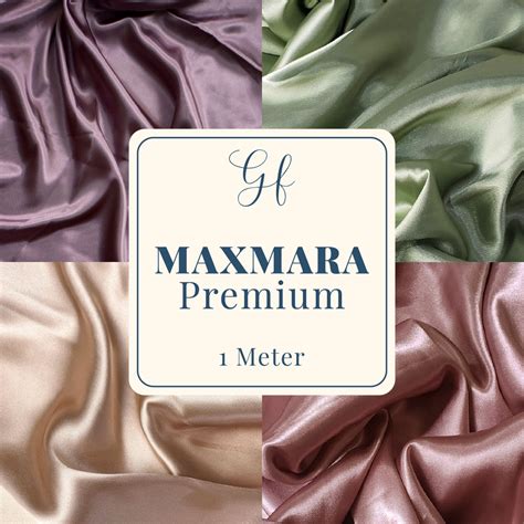 Jual 1 Meter Kain Satin Silk Maxmara Premium Maxmara Lux Sateen