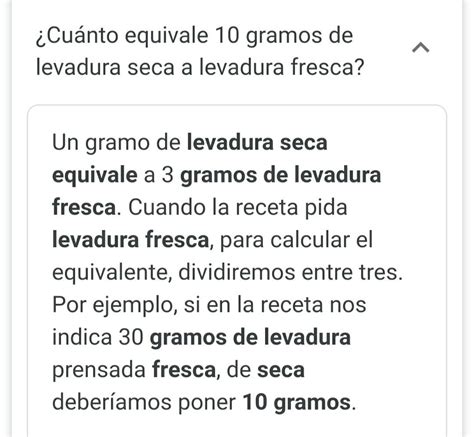 Equivalencia De Levadura Fresca A Seca Baking Measurements Baking