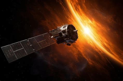 Premium Photo Closeup Of A Spacecraft Observing A Solar Eclipse