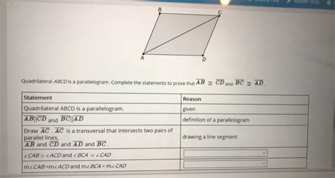Solved Jul I Reader Tools Quadrilateral Abcd Is A Chegg