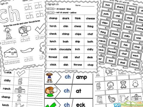 FREE Printable CH Sound Words Worksheets