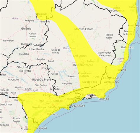 Inmet Emite Alerta De Chuvas Intensas Em Faixa Do Norte De Minas Gerais