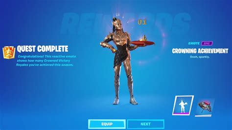 How To Unlock Crowning Achievement Free Emote Fortnite Youtube