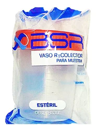 Vaso Recolector Para Muestra Est Ril Rojo Ml C Piezas