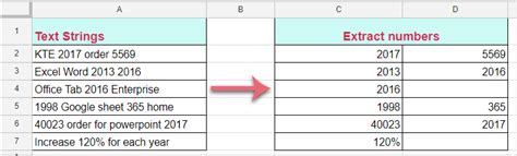 How To Extract Numbers Only From Text Strings In Google Sheet